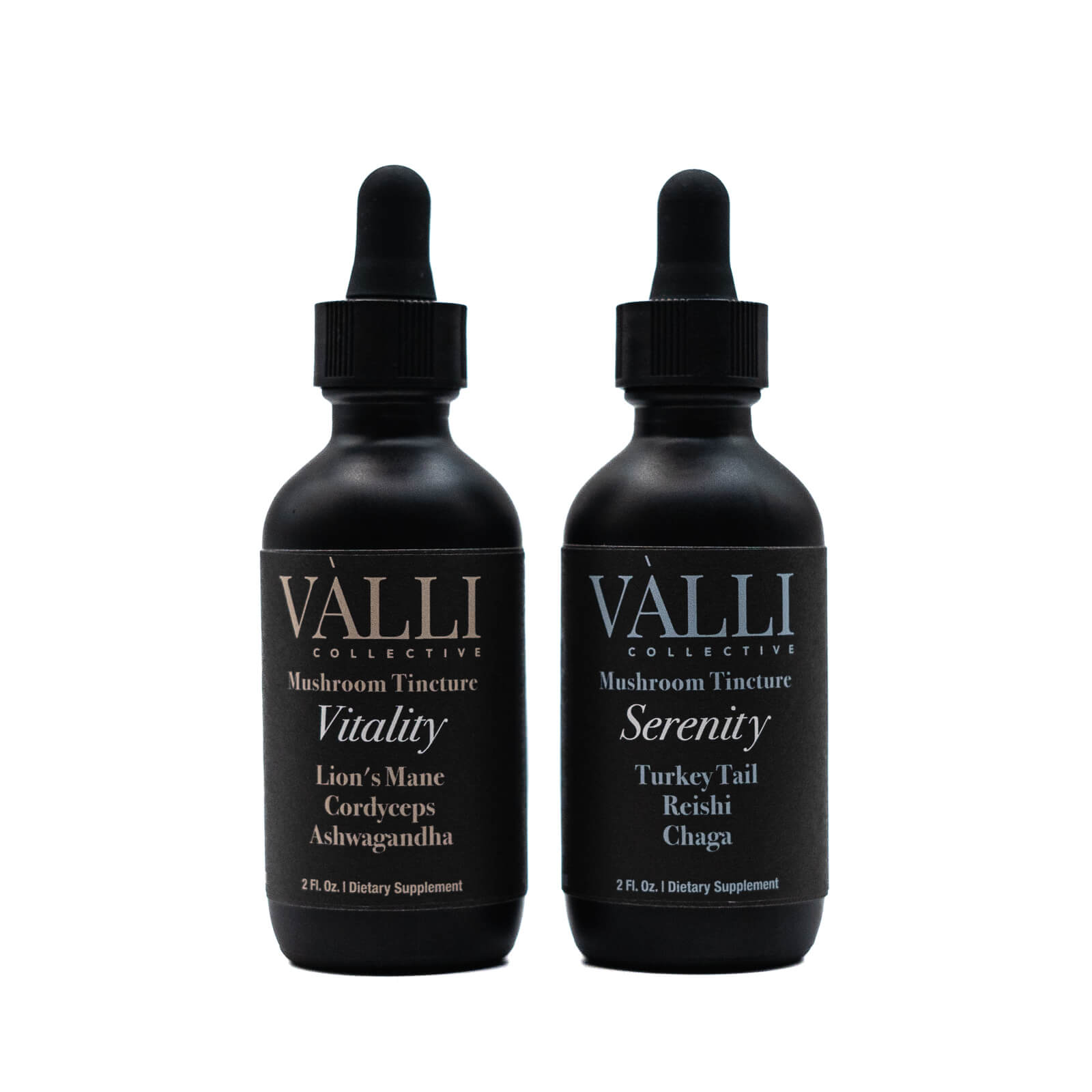 VÀLLI Serenity + Vitality Mushroom Tincture Bundle – VÀLLI Collective